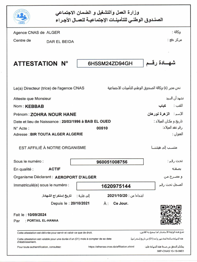 Affiliation Cnas | PDF