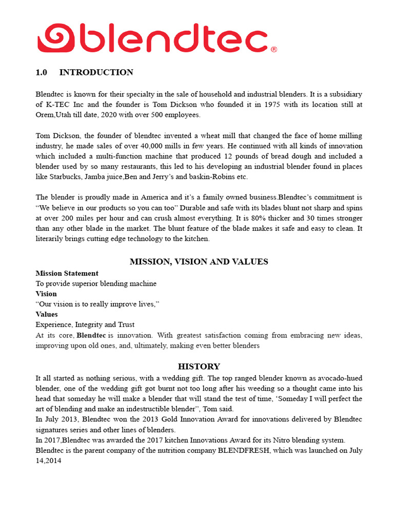Blendtec by Chibuogwu Benson Oraelosi | PDF | Brand | Marketing