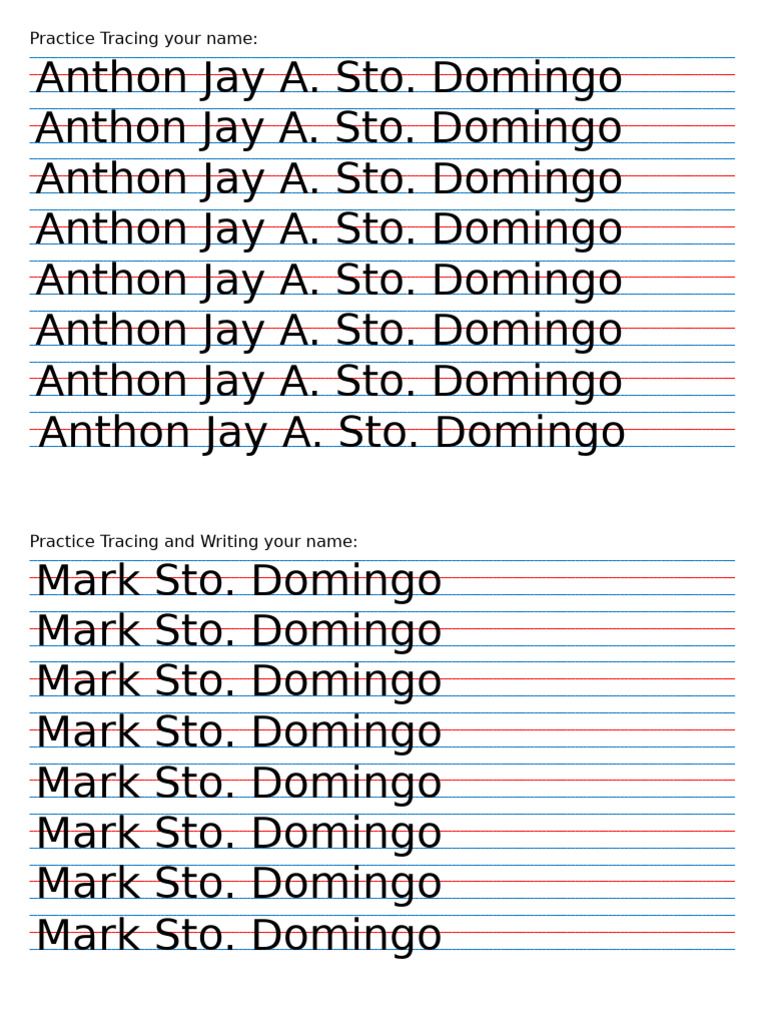 Tracing Name 2 | PDF