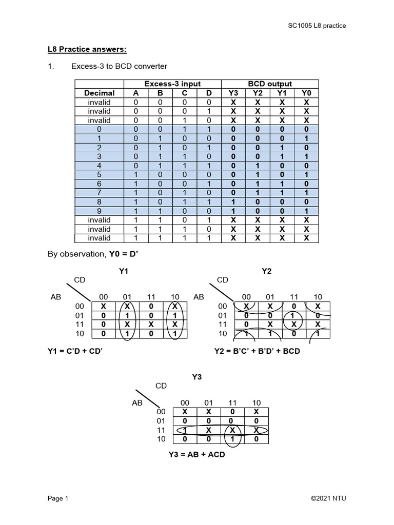 L8 Practice Answers | PDF | Arithmetic | Computer Engineering