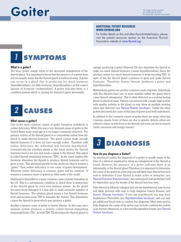 31 Goiter Brochure | PDF