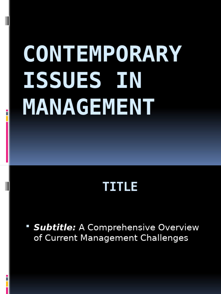 Key Management Challenges Today | PDF | Corporate Social Responsibility ...