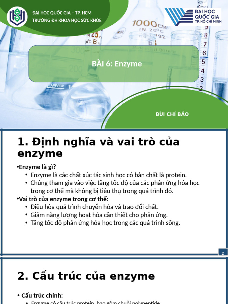 Bài 6 - Enzyme | PDF