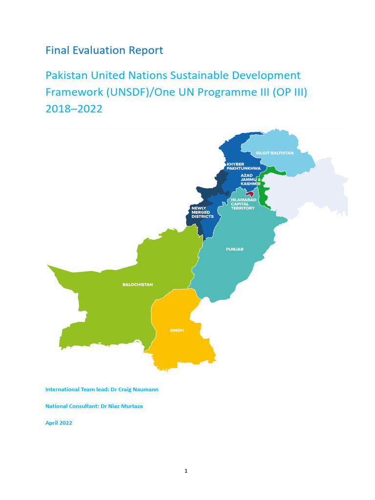 UNSDF PAK Evaluation Final Report With Annexes | PDF | Evaluation ...