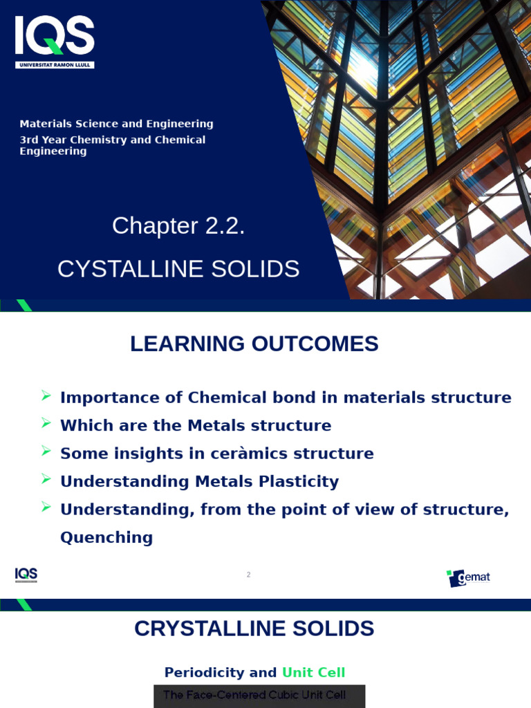 Crystalline Solids in Materials Science | PDF