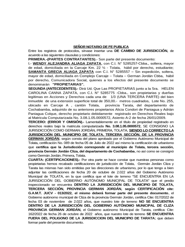 Señora Silvia Zapata Lote de 350 Mts | PDF | Finanzas y dinero | Política
