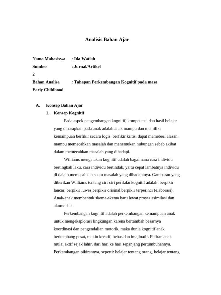 Analisis Bahan Ajar - Ida Watiah Modul 9 | PDF