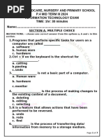 Chapter 1 CLASS 4 WORKSHEET CS | PDF | Input/Output | Computer Data Storage