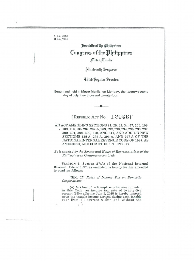 Ra 12066 | PDF