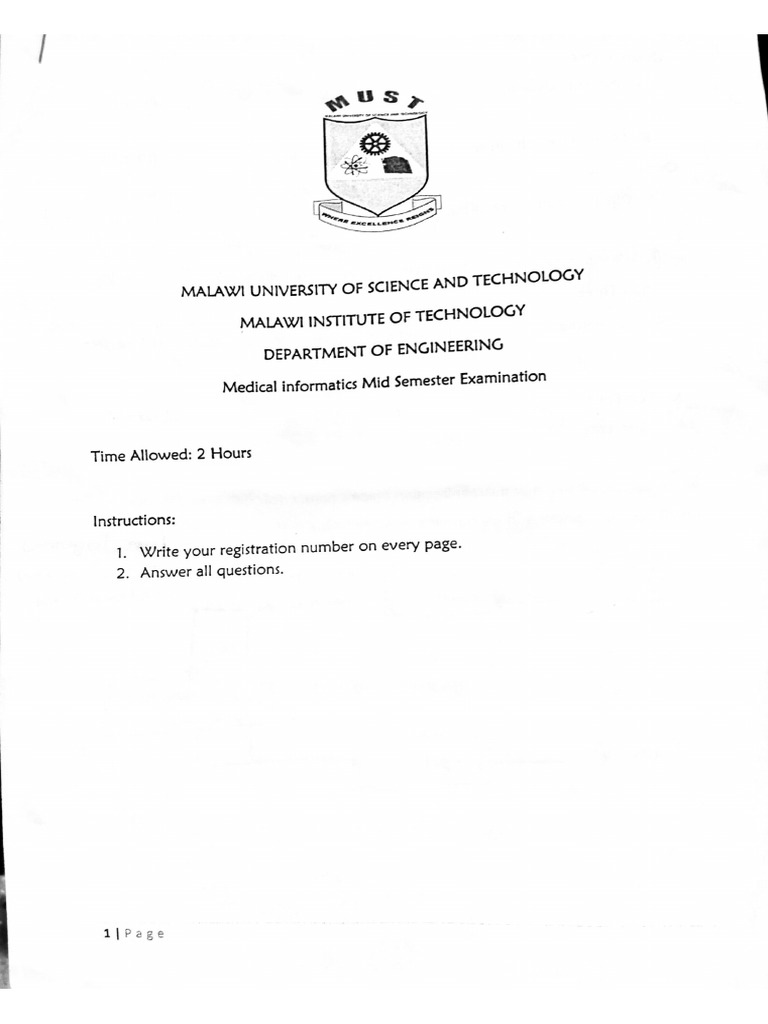 Minf Mid Sem Question Paper | PDF