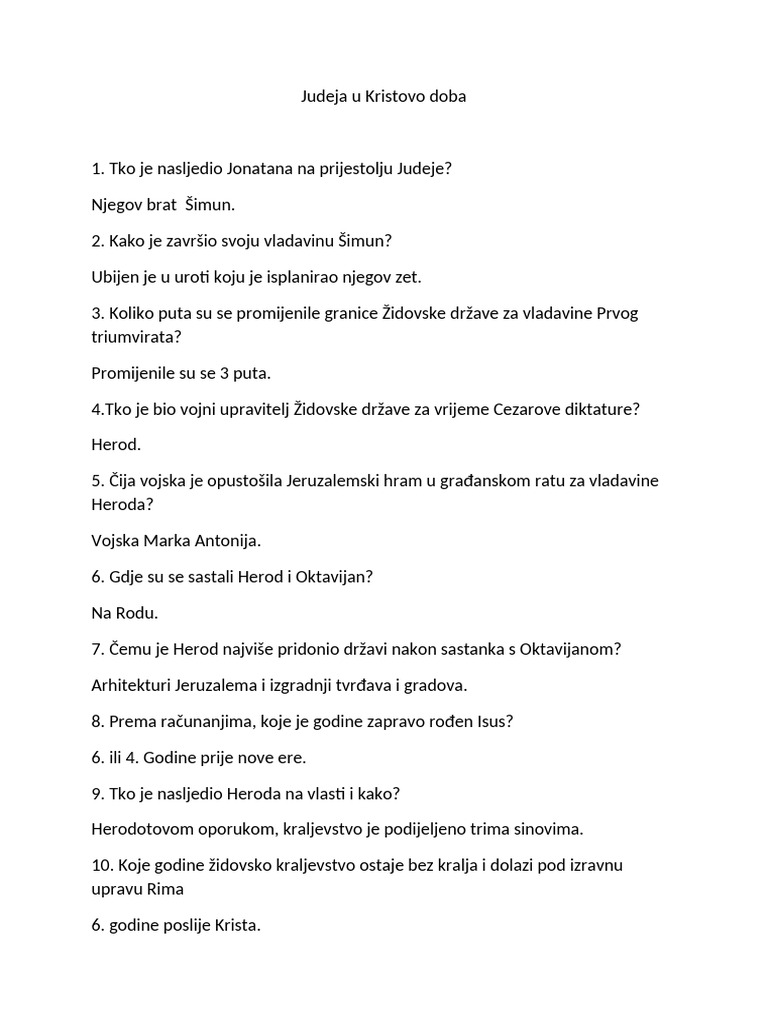 Judeja U Kristovo Doba Ivan Rumbak | PDF