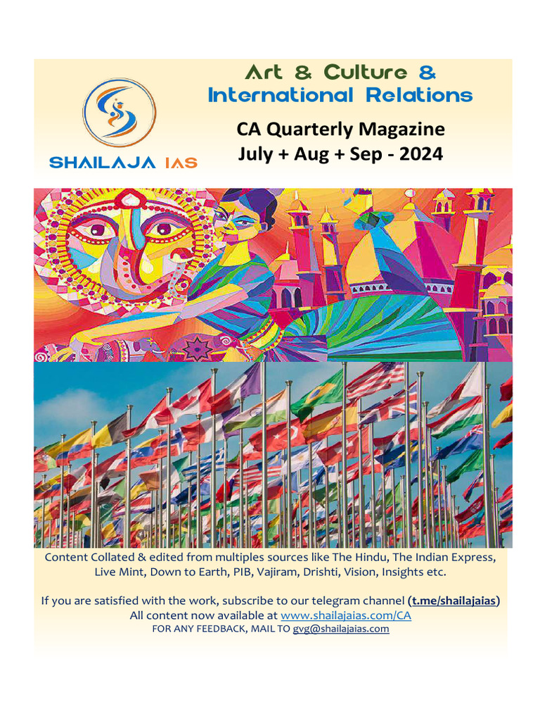 Shailaja IAS Q3 2024 - Art & Culture & IR | PDF