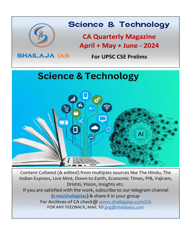 Shailaja IAS Q2 - Science & Tech | PDF | Adsorption | Sun