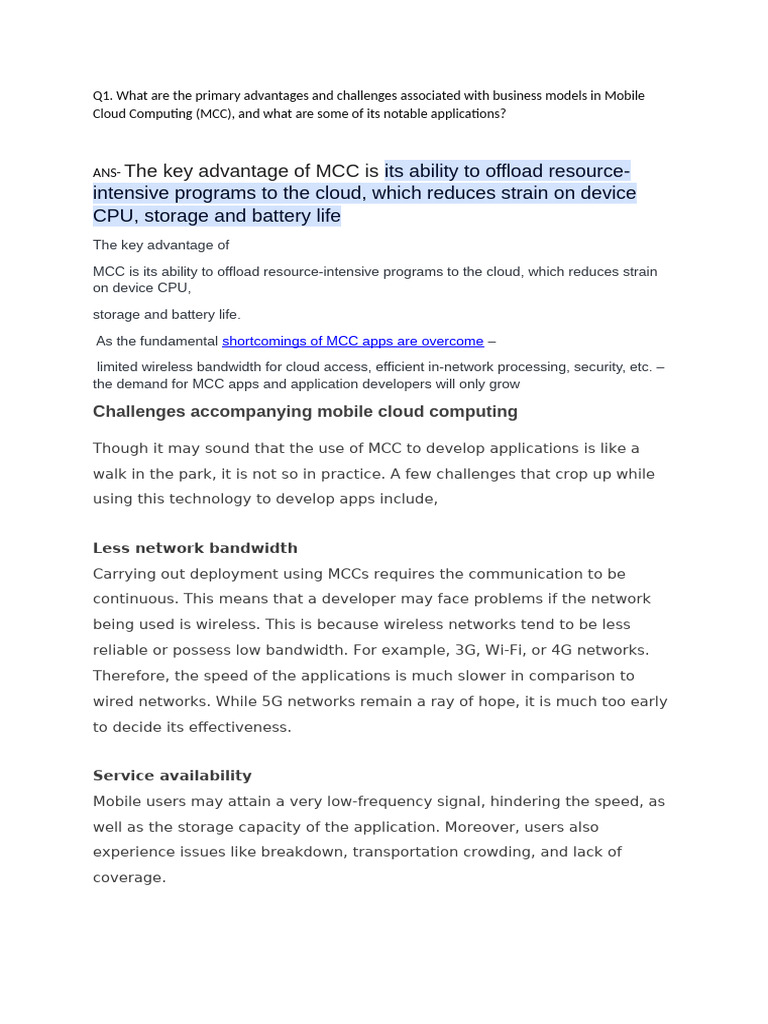 CCA UT 2 Solution | PDF | Cloud Computing | Energy Conservation