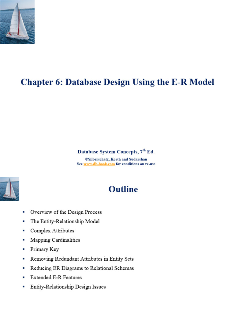 E-R Model for Database Design | PDF | Conceptual Model | Data Model