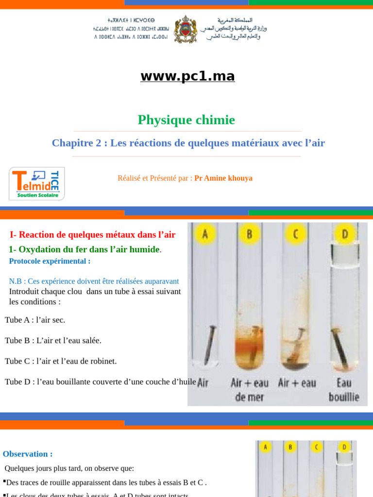 Réactions des matériaux avec l'air | PDF | La combustion | Monoxyde de carbone