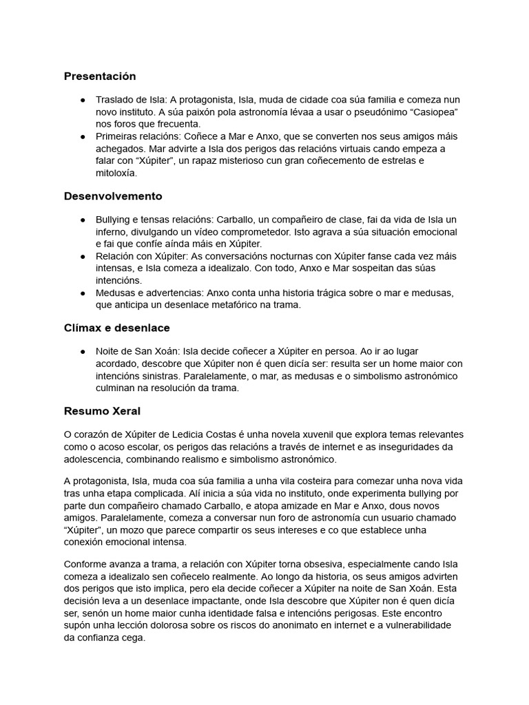 O Corazón de Xupiter | PDF