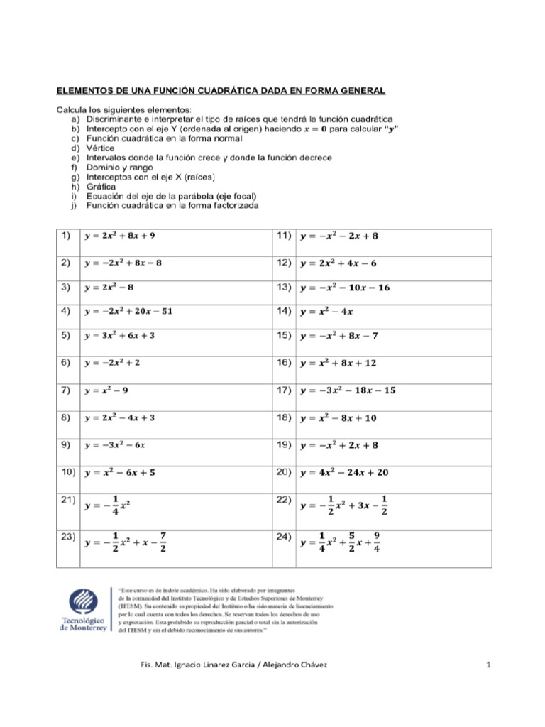 Tarea Cuadratica | PDF | Campo (Matemáticas) | Formas geométricas