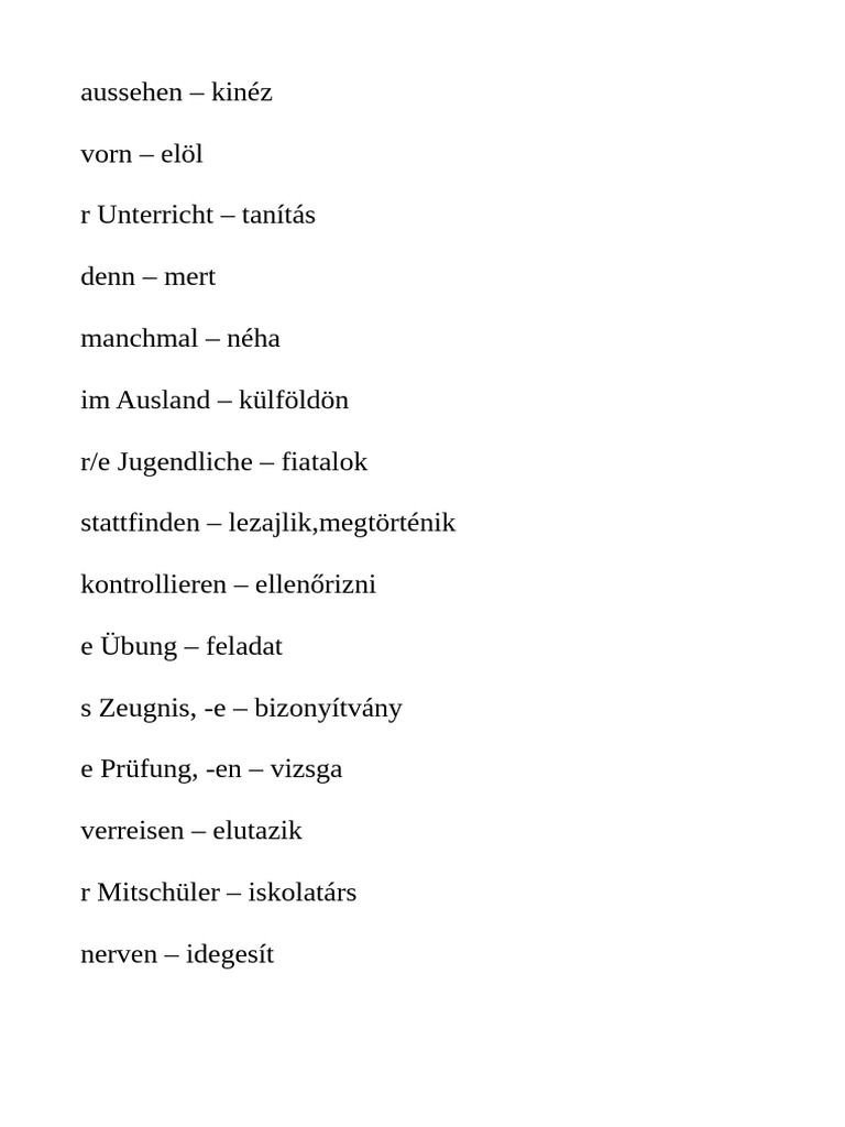 Schule Mal Anders Wörter | PDF