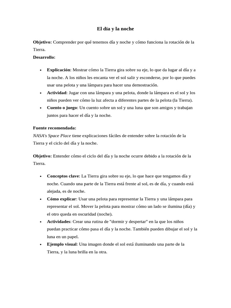 Cómo se produce el día y la noche | PDF | Noche | Tierra