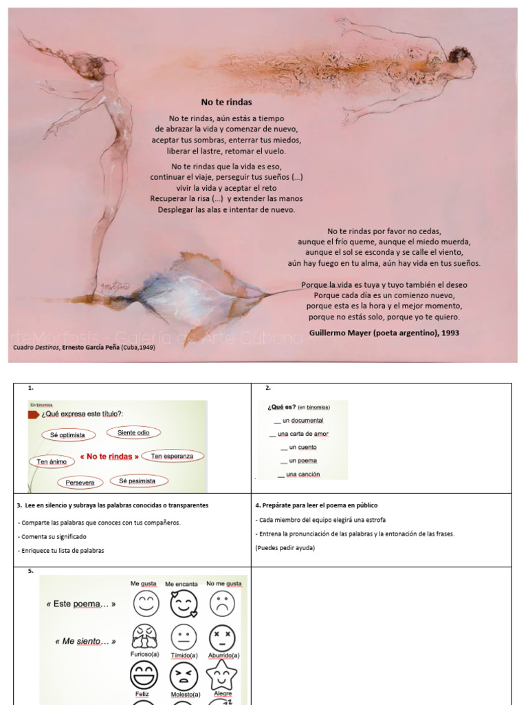 Poema "No Te Rindas", Guillermo Mayer 1993 | PDF