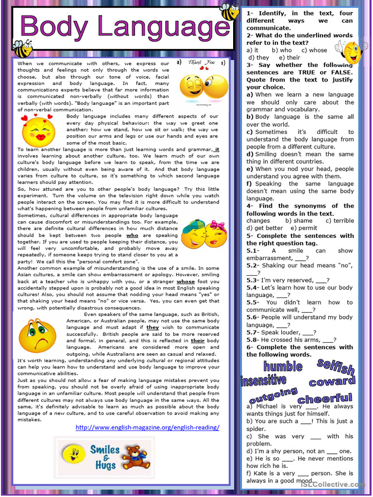 Body Language | PDF | Body Language | Communication