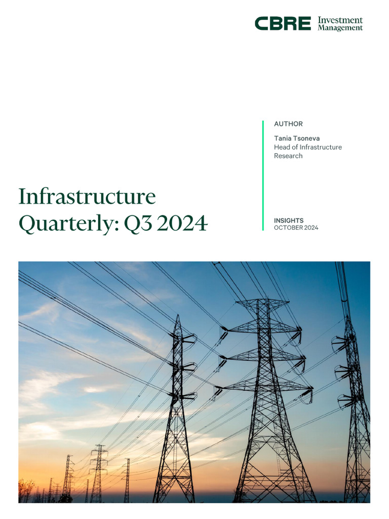 CBRE Infrastructure Quarterly q3 2024 | PDF