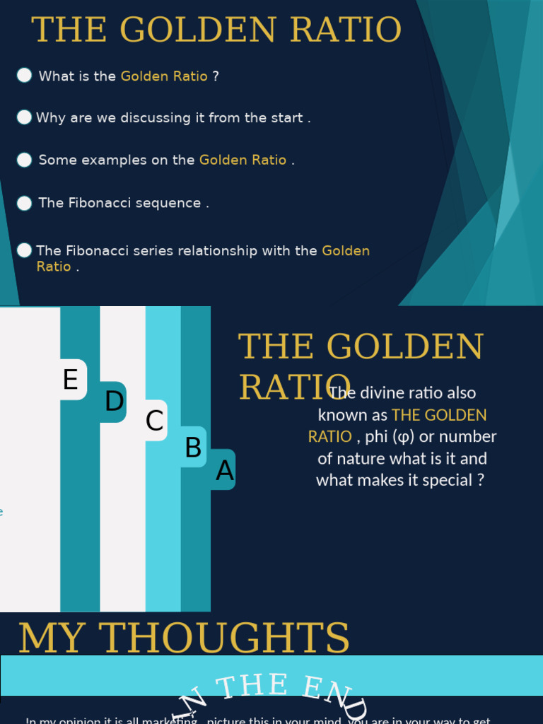 The Golden Ratio | PDF | Arithmetic | Numbers