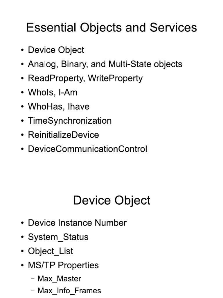 Essential Objects and Services | PDF