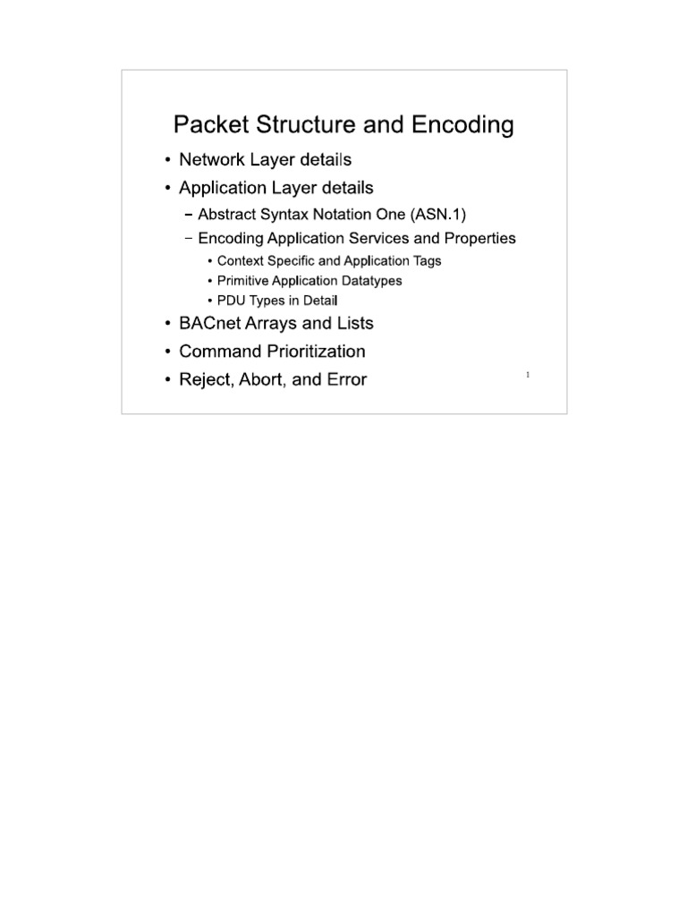 Packet Structure and Encoding | PDF