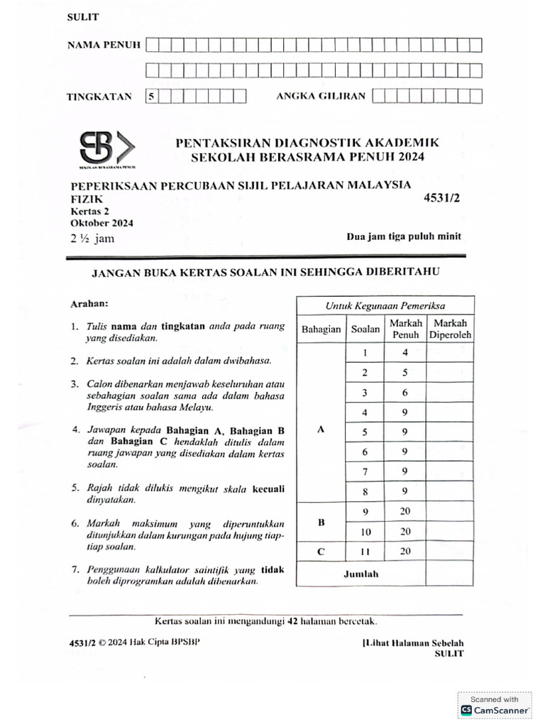 Fizik K2 SBP 2024 | PDF