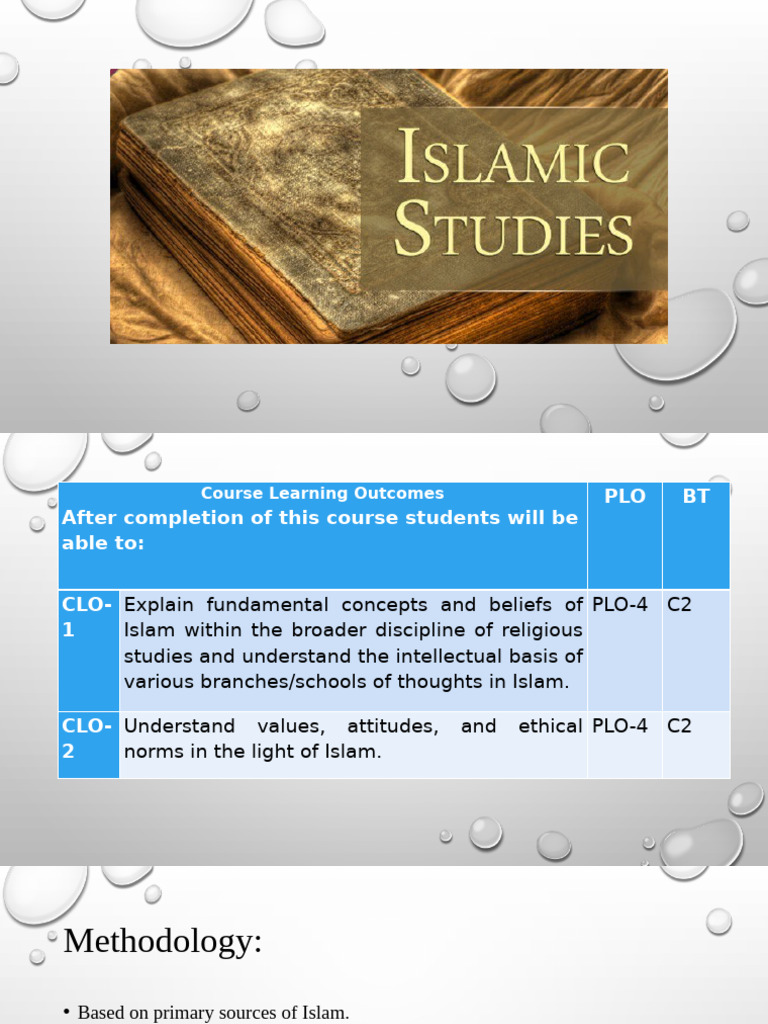 Lecture 1 - Islamic Studies | PDF | God | Abrahamic Religions