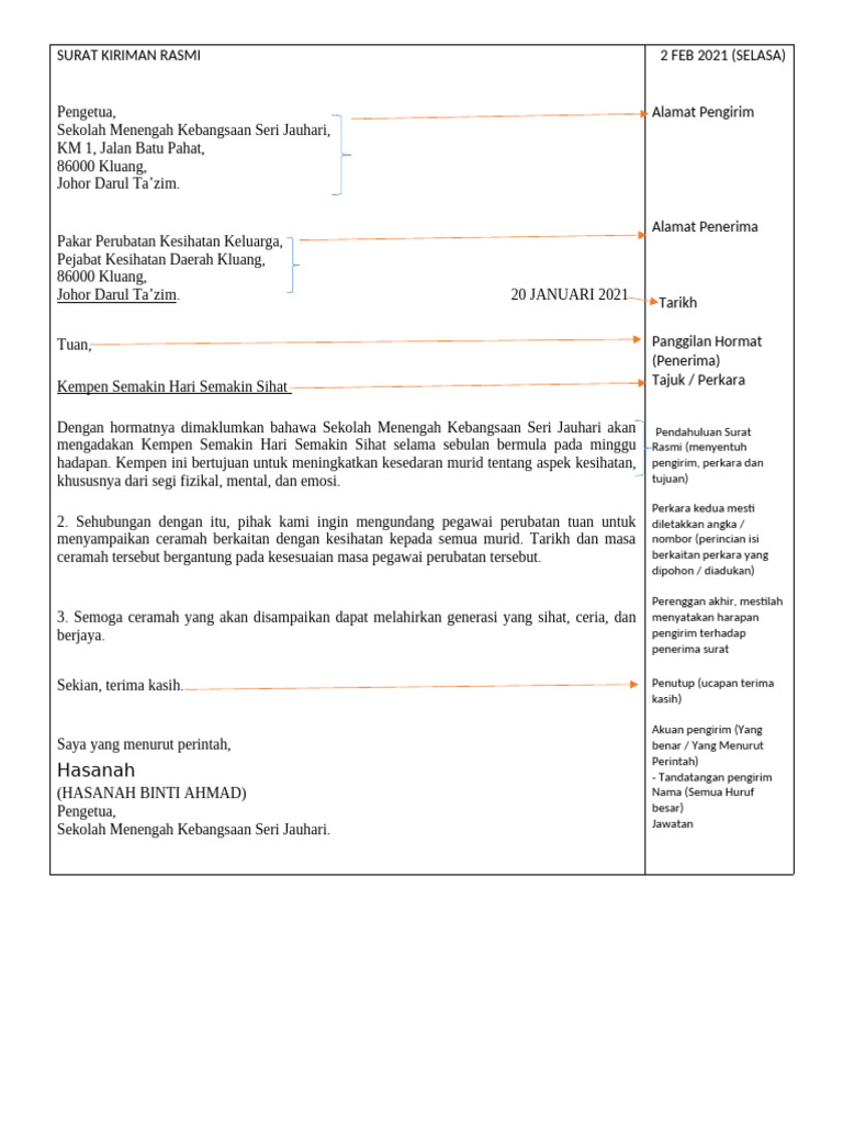 2 Feb 2021 - Nota SURAT KIRIMAN RASMI | PDF