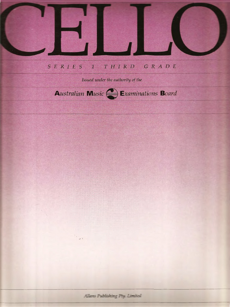 A - Grade 3 Cello Pieces (AMEB Series 1) 1600339691 | PDF | Cello ...