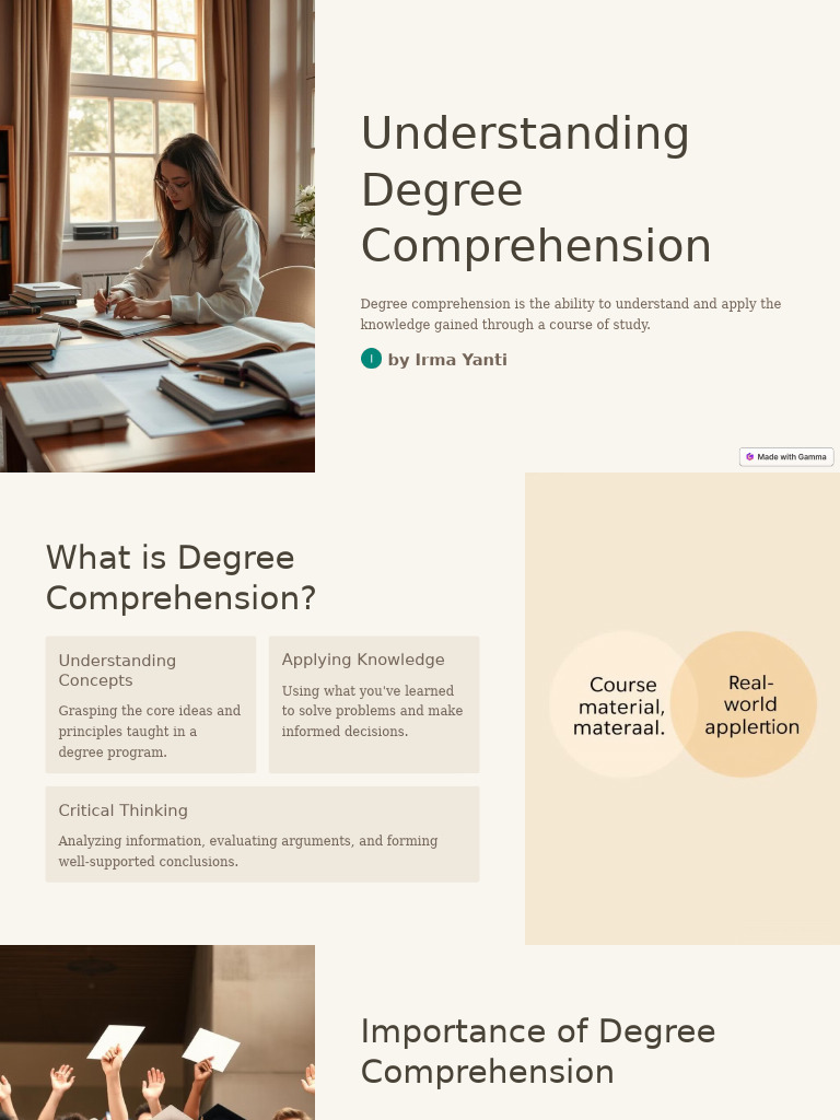 Understanding Degree Comprehension | PDF | Reading Comprehension ...