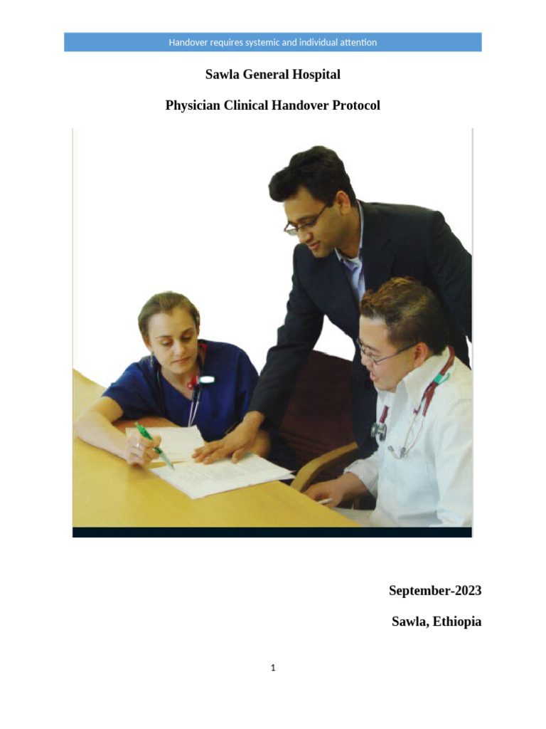 Pysician Handover Protocol | PDF | Patient Safety | Physician