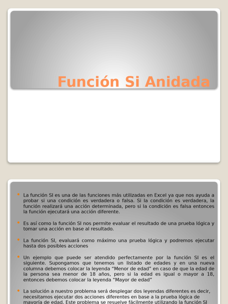 Explicación Función SI Anidada | PDF | Crecimiento personal y profesional | Métodos y materiales ...