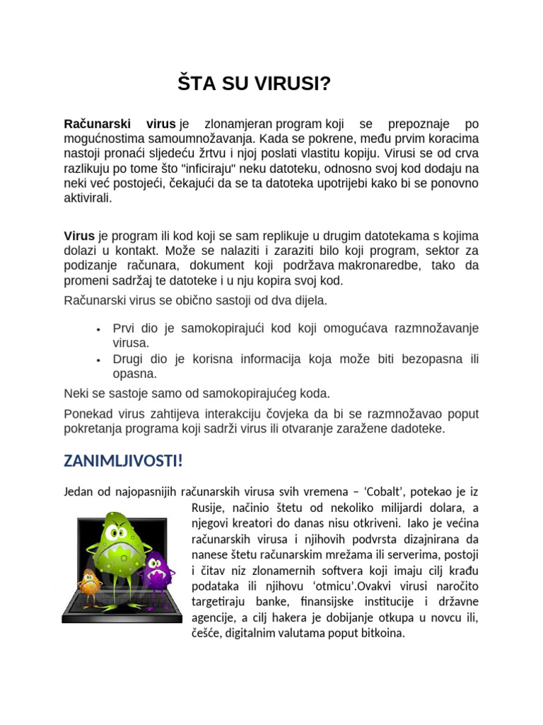 Šta Su Virusi | PDF