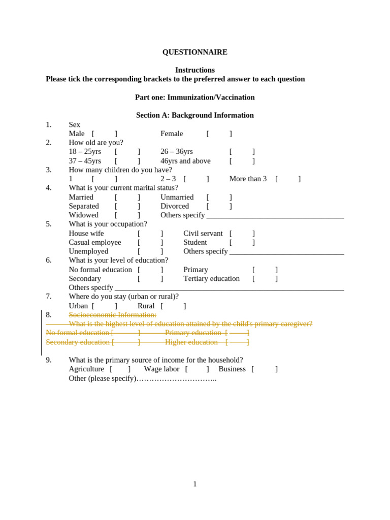 Corrections For Group Three On Questionnaire | PDF | Foods | Vegetables