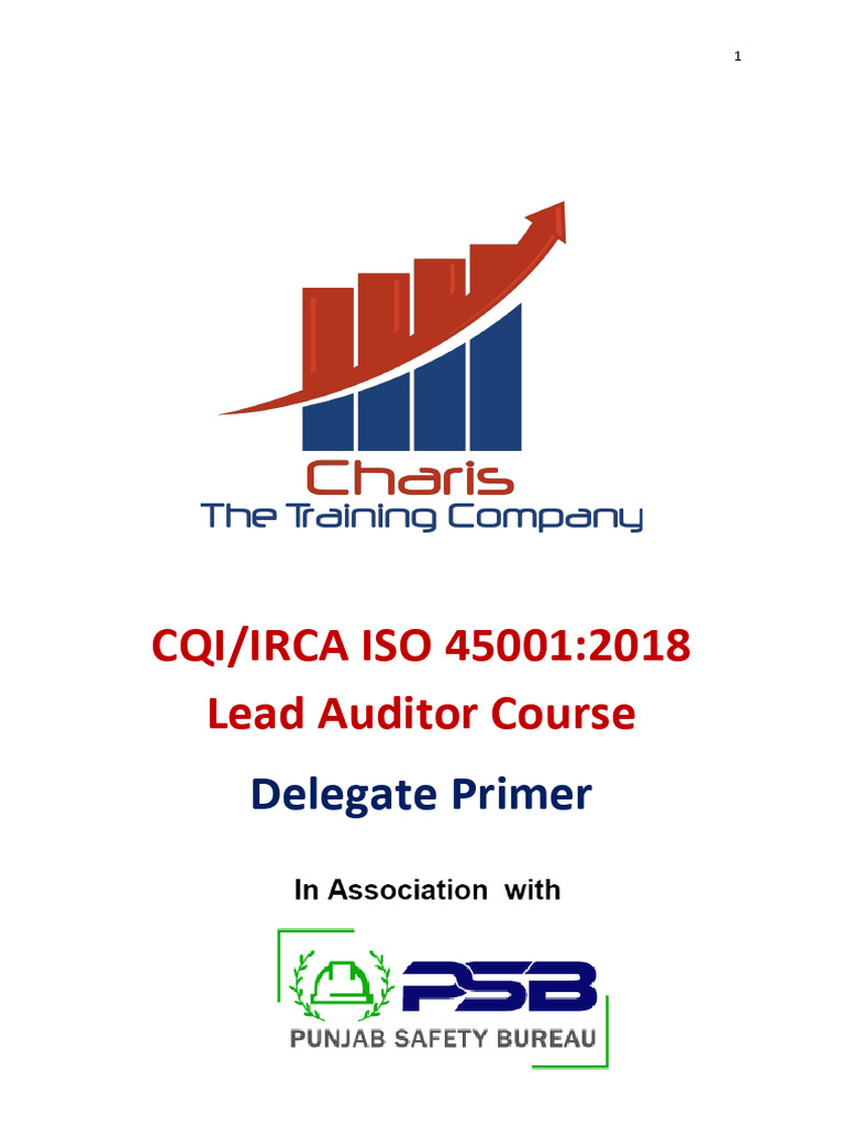 ISO 45001 LA-Delegate Primer - VILT | PDF | Occupational Safety And ...