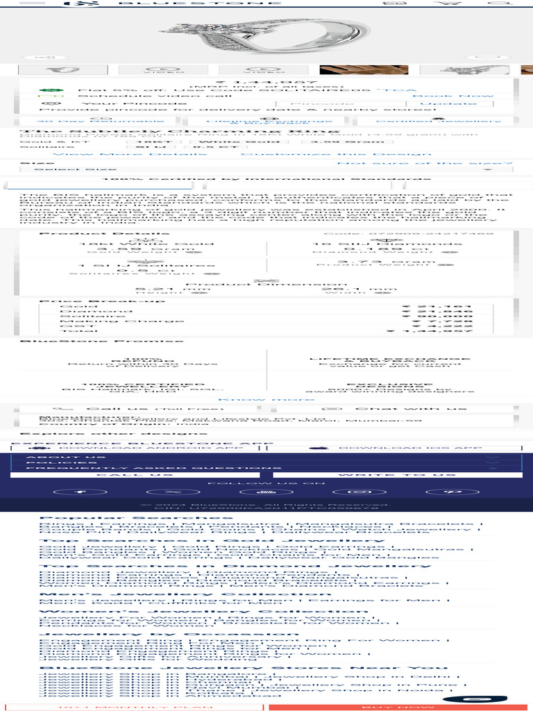 The Subtlely Charming Ring BlueStone.com | PDF | Jewellery | Softlines (Retail)