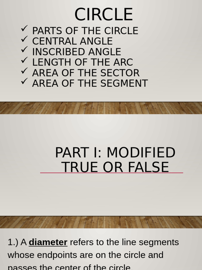 Understanding Circle Parts and Angles | PDF | Circle | Angle
