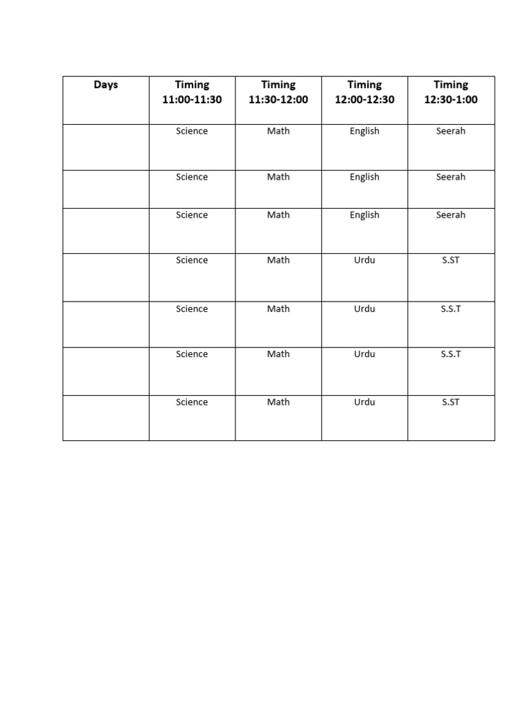 Zoom Class Shedule | PDF