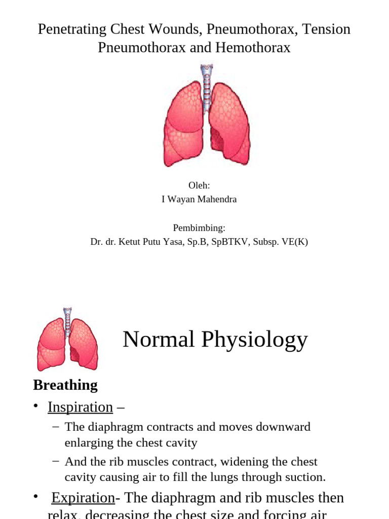 Penetrating Chest Trauma | PDF | Thorax | Clinical Medicine