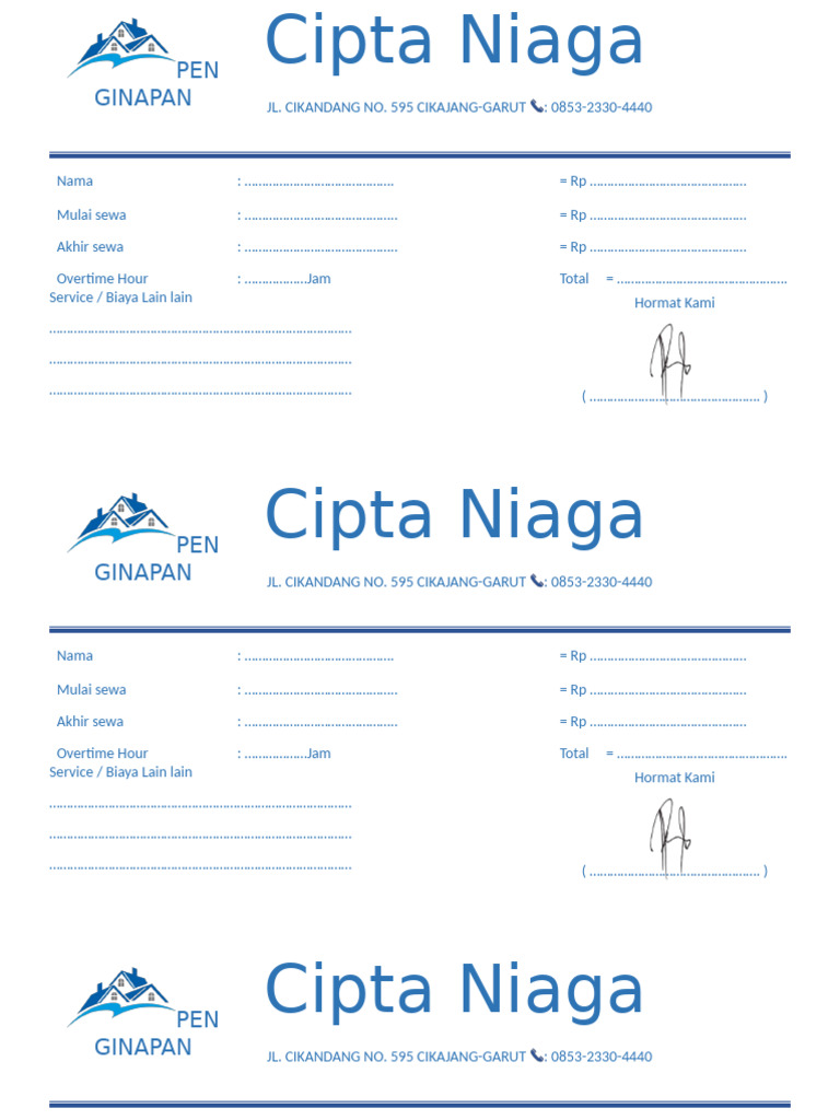 Nota Penginapan W | PDF