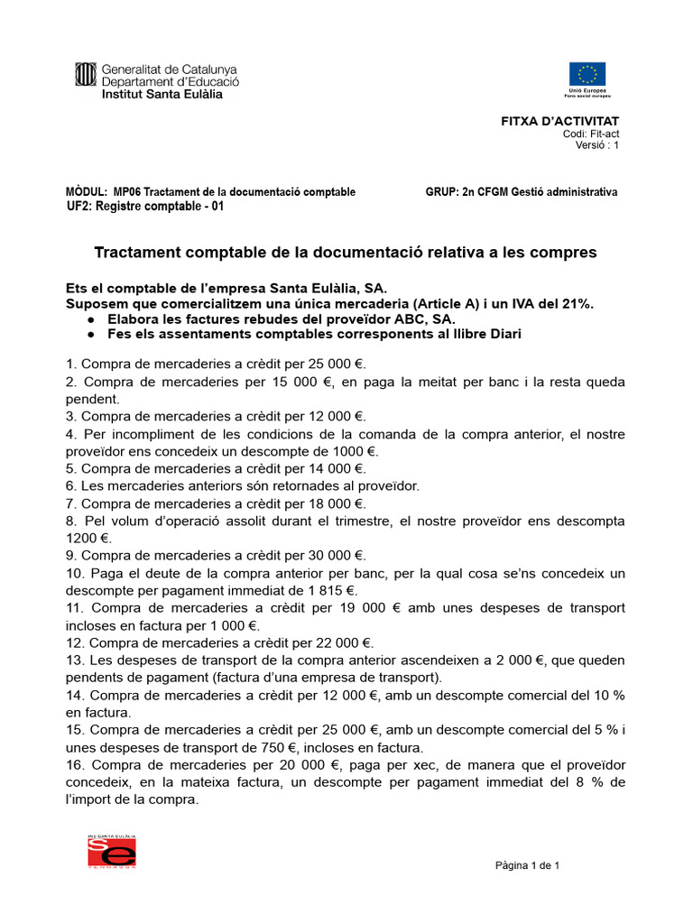 Fitxa Dactivitat M6-UF2-NF1-01 | PDF