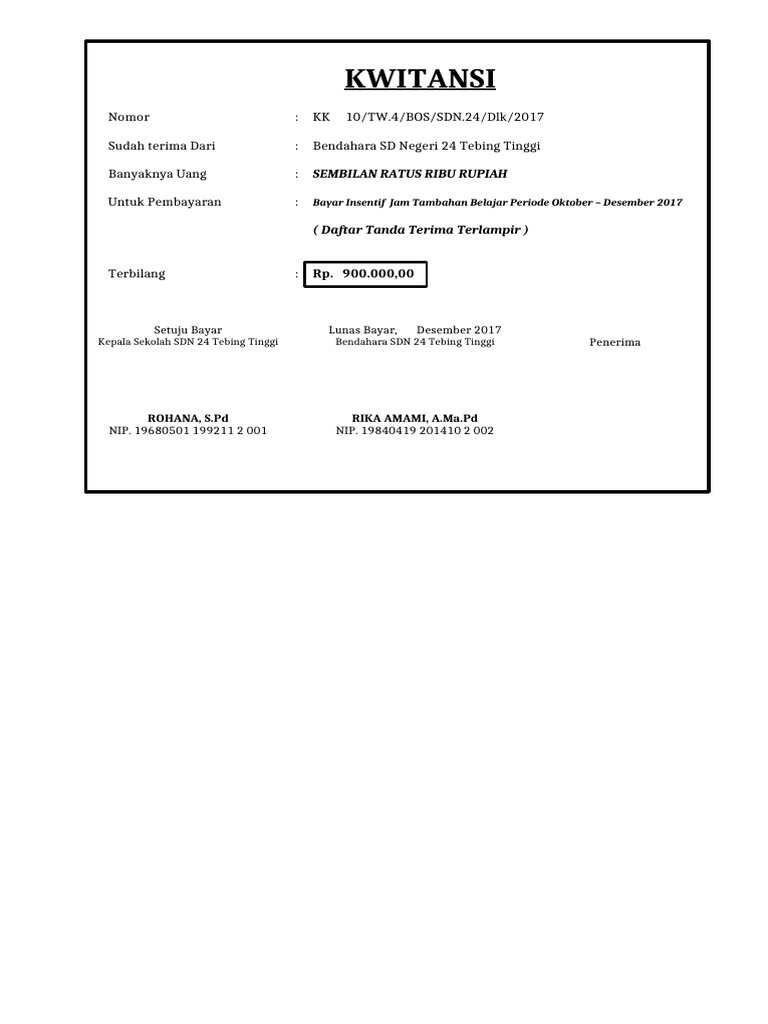 KWITANSI | PDF