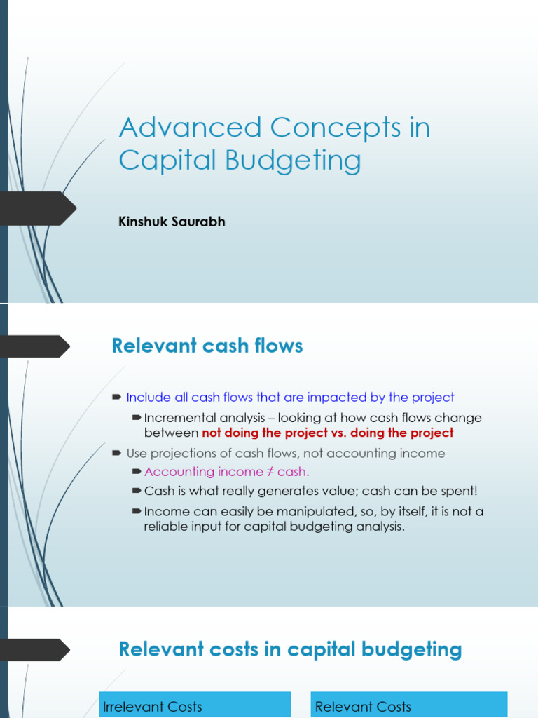 Advanced Concepts in Capital Budgeting AMSOM | PDF | Capital Budgeting ...