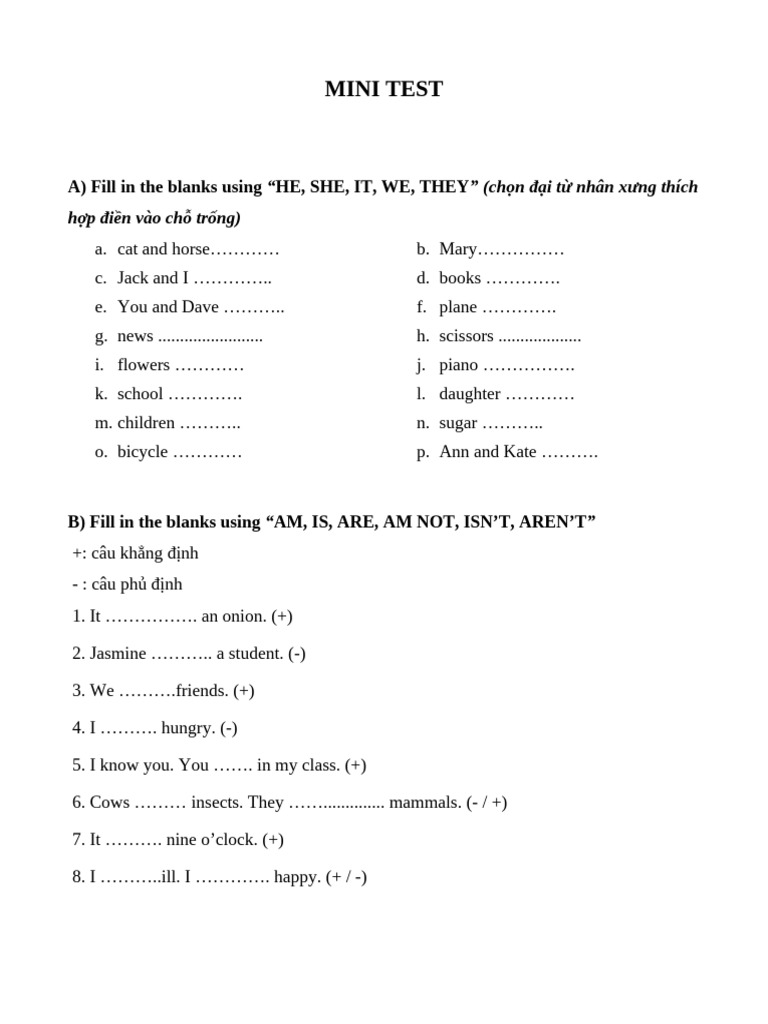 Mini Test Pdf