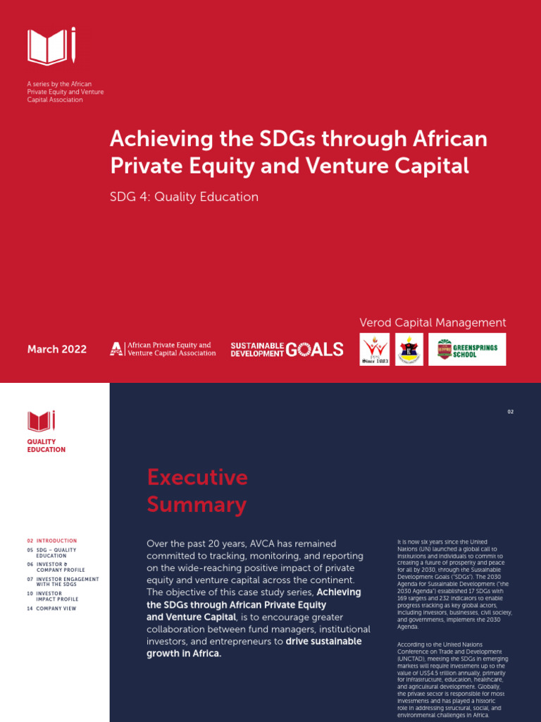 SDG Avca SDG 4 Research Project Report Interactive v5 | PDF | Economies